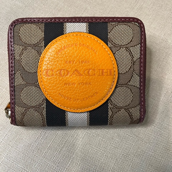 Coach | Bags | Coach Small Wallet In Signature Fabric | Poshmark